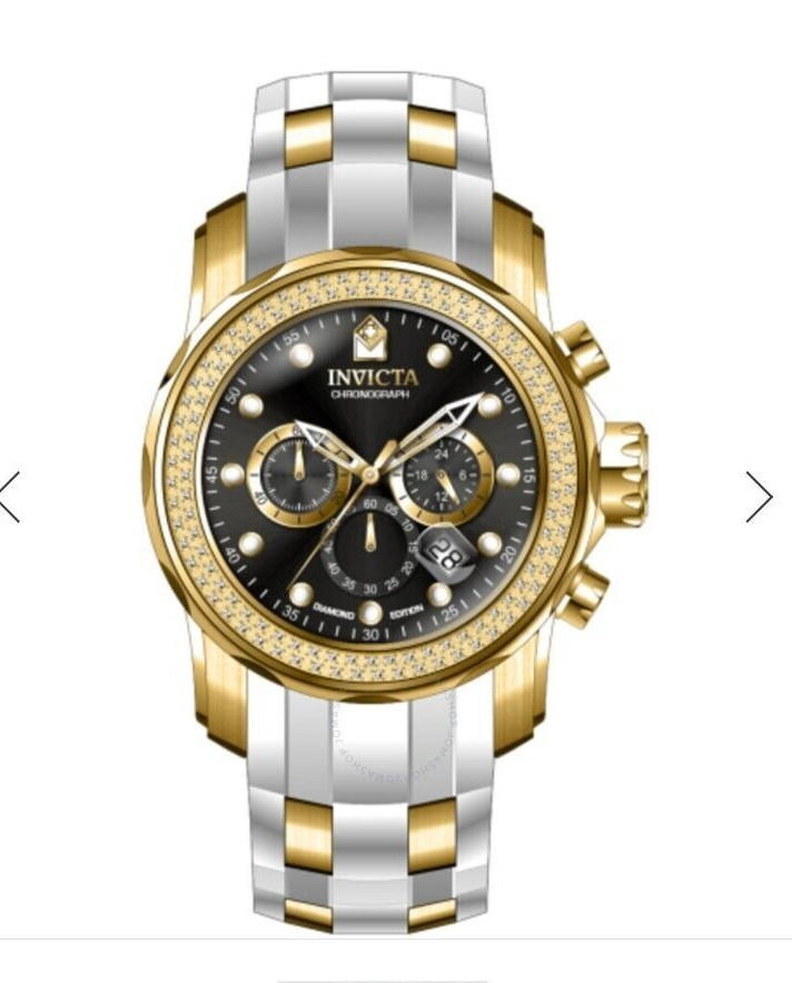 Invicta Pro Diver Chronograph Quartz Black Dial Men's Watch Model 37995 ...