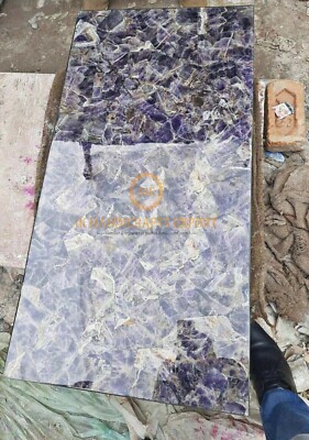 Amethyst Stone Dining Table Top Kitchen Slab Table Counter Top Table ...