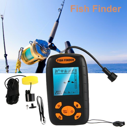 100M Transducer Fishfinder LCD Wireless Smart Portable Fish Finder ...