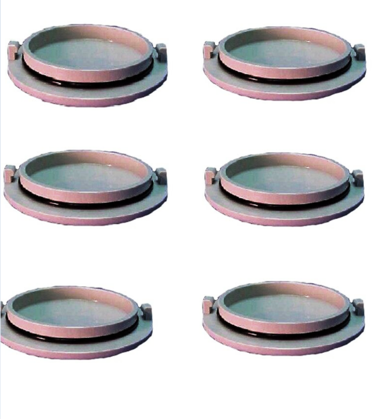 6 x DCI 5888 Vacuum Canister Cap w/O-ring, Bottom & Side Mounted, Gray ...