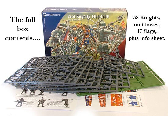 Perry Miniatures WR50 - WOTR Foot Knights 1450-1500 - 28mm PLASTIC BOX ...