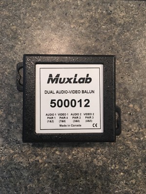 MuxLab VideoEase Dual Audio-Video Balun - video/audio extender 500012 ...