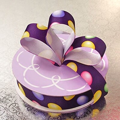 7/8" Wide Multi Colored Easter Egg Grosgrain Ribbon - 25 Yards ...