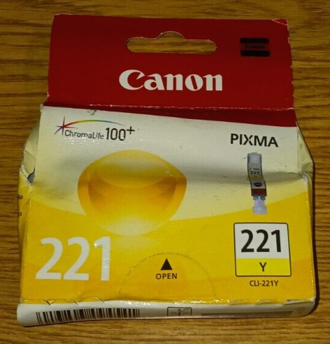 Canon Pixma Ink Inkjet Cartridge 221 Y Yellow - Genuine, Original, New ...