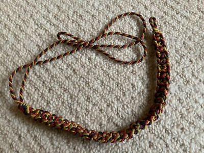 BRITISH MILITARY MACRAME LANYARD, Red gold black 26.5inch 67cm | eBay UK