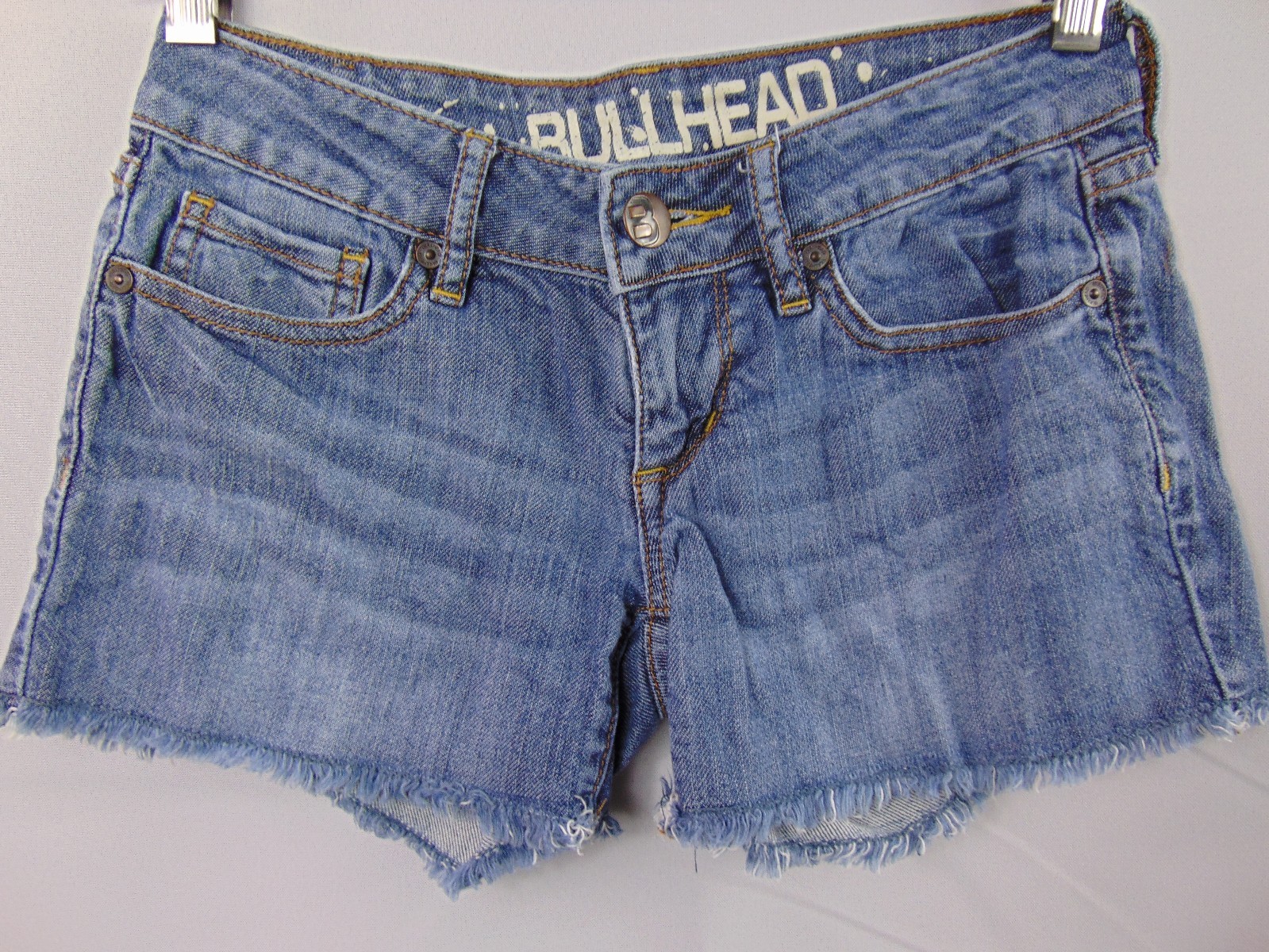 Bullhead Cut Off Denim Casual Jean Shorts Women's 0 Cotton Spandex ...