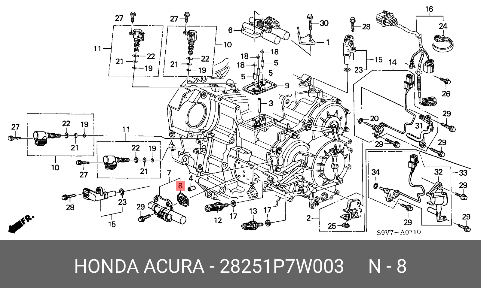 Genuine OE Gasket Rubber Seal 28251P7W003 for Honda 28251-P7W003 | eBay.de