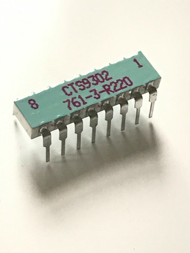 220 OHM DIL 16 PIN RESISTOR NETWORK CTS (x1) 761-3-R220 fcb25.40 | eBay