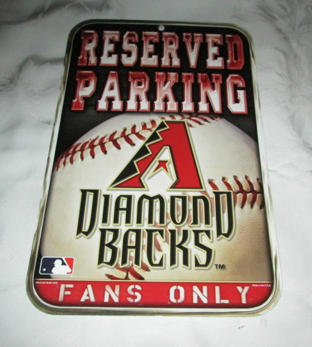 Large ARIZONA DIAMONDBACKS RESERVED PARKING SIGN #1 - NEW | eBay