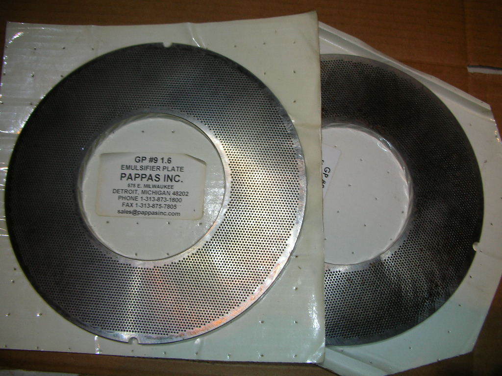 Cozzini 1.6 mm Pappas Inc. Emulsifier Plate GP #91.6 GP91.6 GP 91.6, 1 ...
