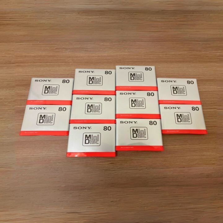 SONY MDW80T MD Blank Minidisc 80 Minutes Recordable Lot of 10 discs set ...