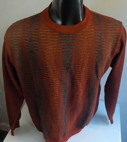 RAFFI Linea Uomo Wool Blend Crewneck Verigated Stripes LS Sweaters ...