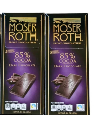 MOSER ROTH PREMIUM CHOCOLATE DARK 85% COCOA 2 PACKS FRESH | eBay