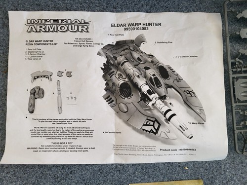 ELDAR WARP HUNTER GRAV-TANK AELDARI WARHAMMER 40K GAMES WORKSHOP FORGE ...