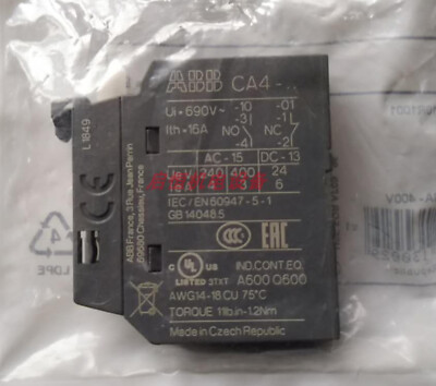 1pcs ABB AC Contactor Auxiliary Contacts CA4-01 | eBay