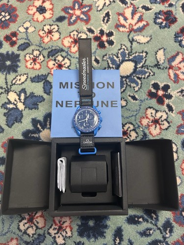 OMEGA X SWATCH BioCeramic MoonSwatch MISSION TO NEPTUNE with Box | eBay