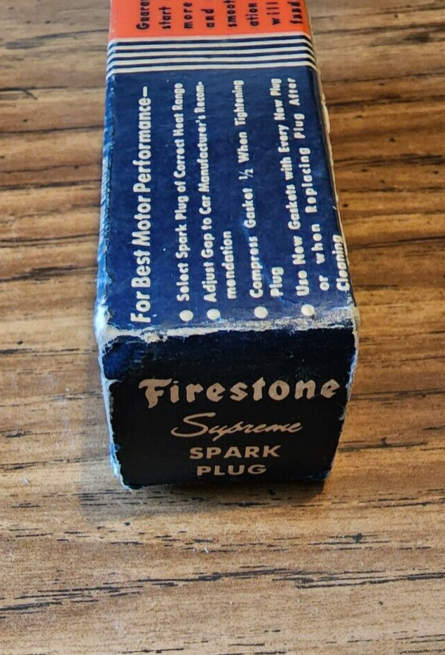 Rare NOS Vintage Antique Firestone Supreme Polonium PINK Spark Plugs E ...