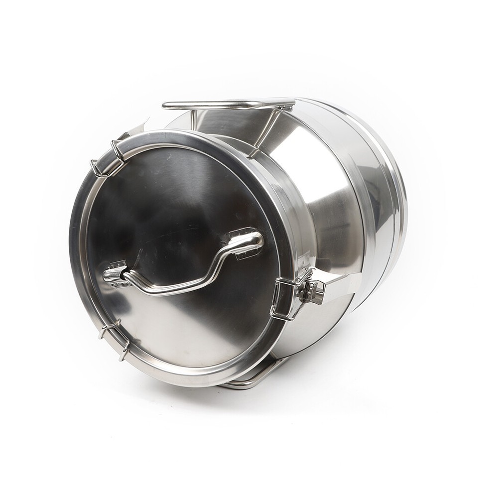 12L Stainless Steel Milk Can Wine Pail Bucket Oil Dairy Pot Bucket With ...