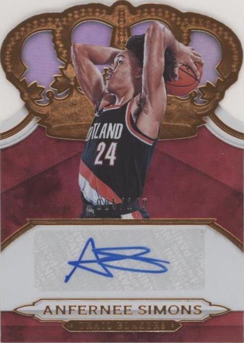 2018-19 Panini Crown Royale - Crown Rookie Autographs Anfernee Simons # ...