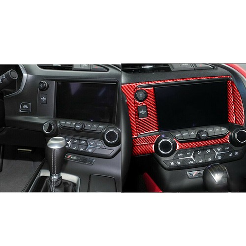 Kit Carbon Center Console Trim Cover Panel fit for Chevrolet Corvette ...
