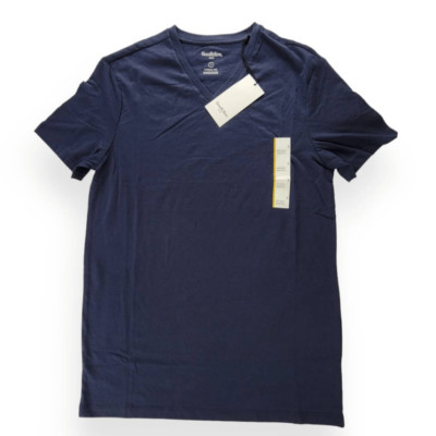 GoodFellow & Co. Blue V-Neck short Sleeve Tee Small | eBay