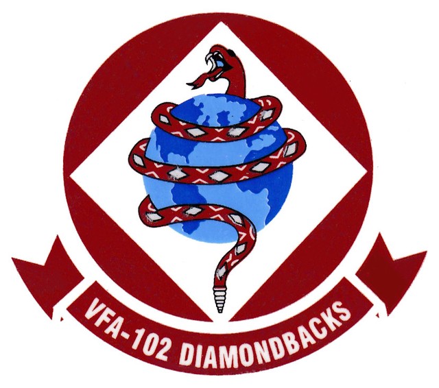 USN US NAVY DIAMONDBACKS VFA-102 SQUADRON CREST LOGO CUSTOM MUG CUP ...