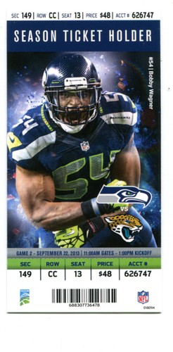 2013 Seattle Seahawks v Jacksonville Ticket Super Bowl Champs 17075 | eBay