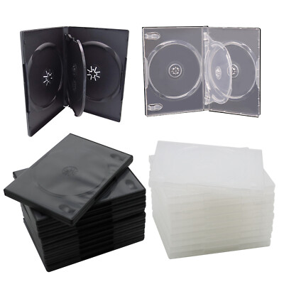 Lots Standard 4-Discs DVD Storage Replacement Cases Flip Cover Box 14mm ...