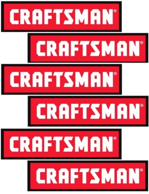 (6) 4"x1" Replacement CRAFTSMAN Toolbox Logo Decals Made In USA ...