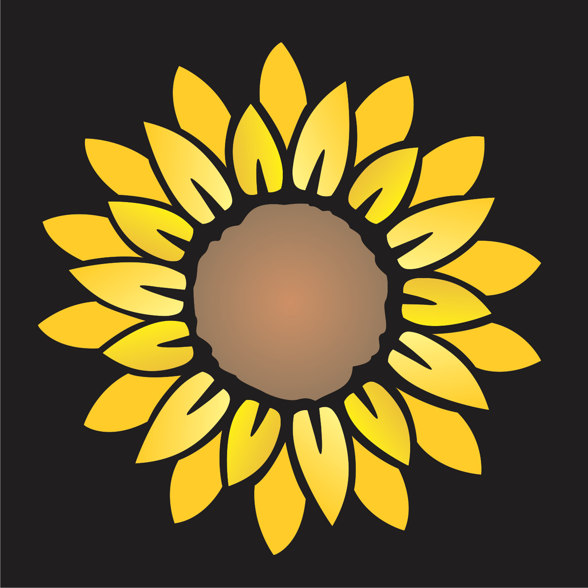 Sunflower Stencil