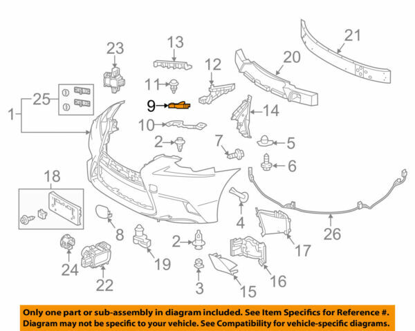 52134-53030 Toyota Bracket, front bumper, lh 5213453030, New Genuine ...