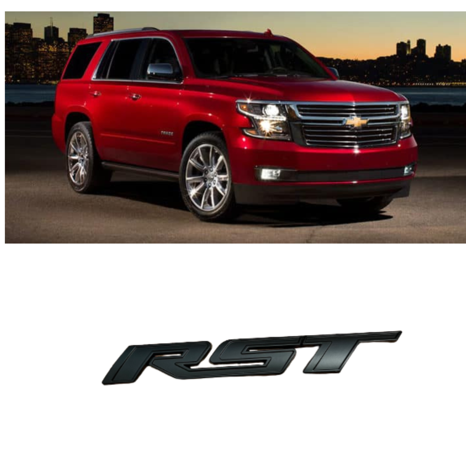 1PC Black Metal Tailgate RST Emblem Fit 2019-2023 Chevrolet Tahoe ...