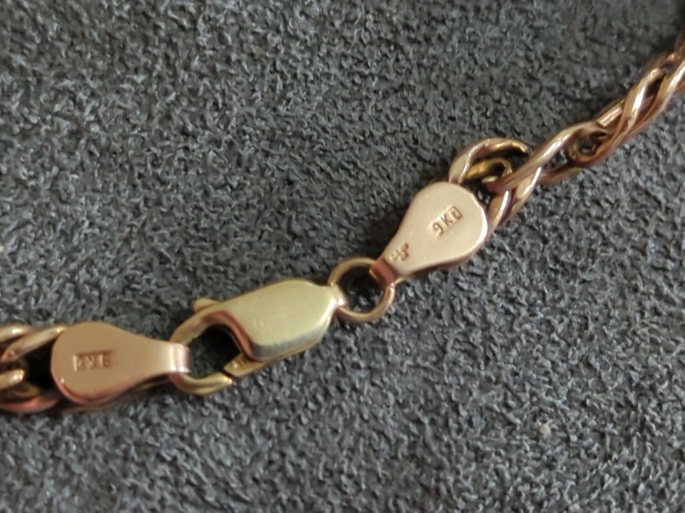 9kt/375 double Curb Chain | eBay UK