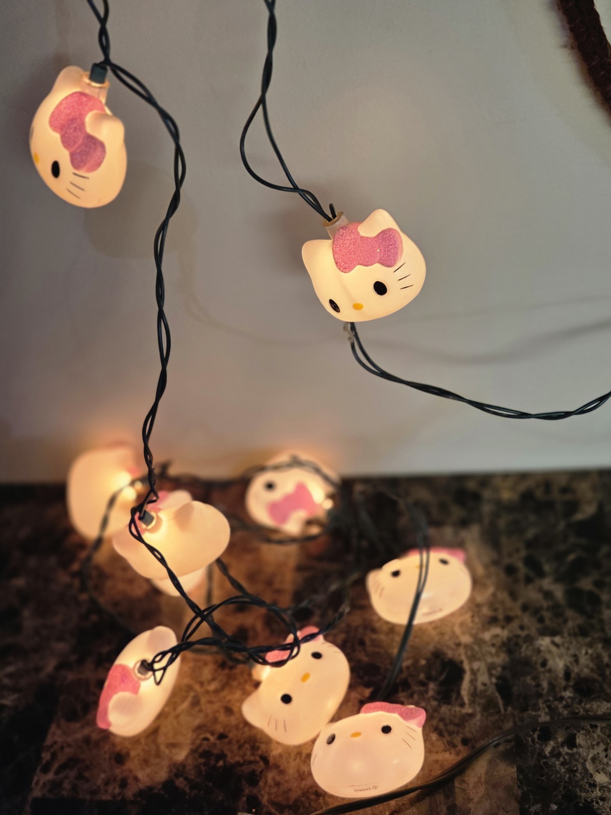 Vintage Hello Kitty Plug-In String Lights, Collectibles Decor