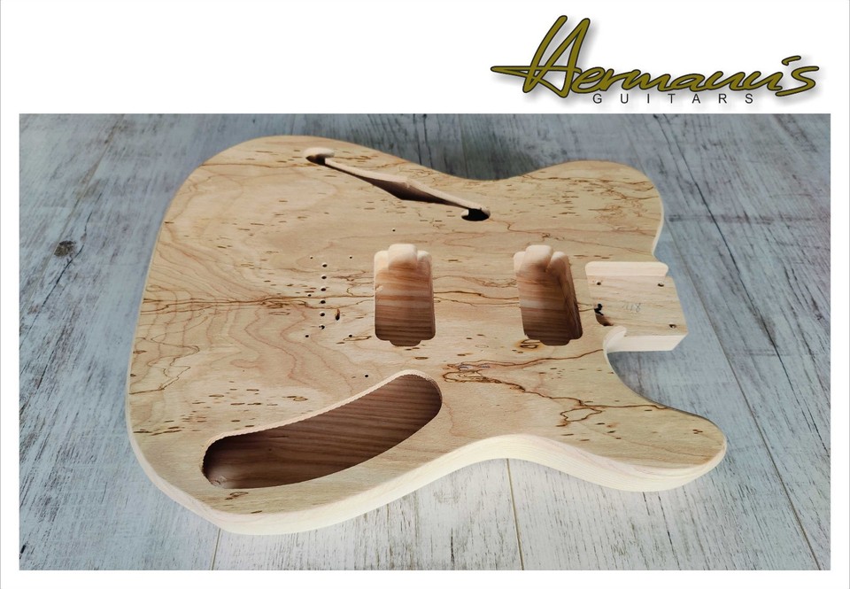 Thinline Tele 2 Piece Ash Corpo Con Trapuntato Maple Alto, Hh, Non ...