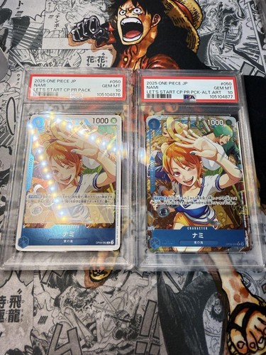 PSA 10 NAMI ONE PIECE CARD OP09-050 LET'S START CAMPAIGN PROMO Japanese ...