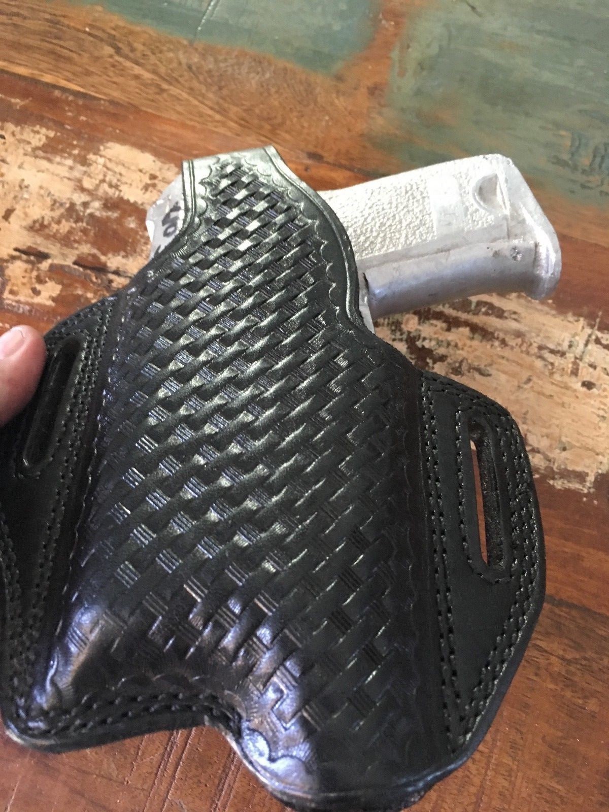 Tex Shoemaker Black Basketweave Leather Holster For HK USP Compact W ...