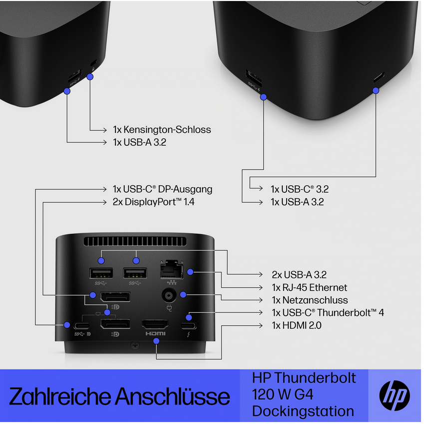 Hp Dockingstation G4 Thunderbolt 4J0A2AA Usb-C 3.1 Notebook Docking ...