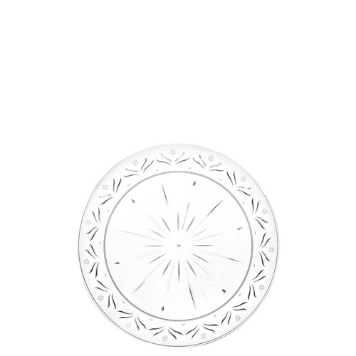 6" Dessert Plastic Plates Clear Fancy Party Disposable Transparent ...