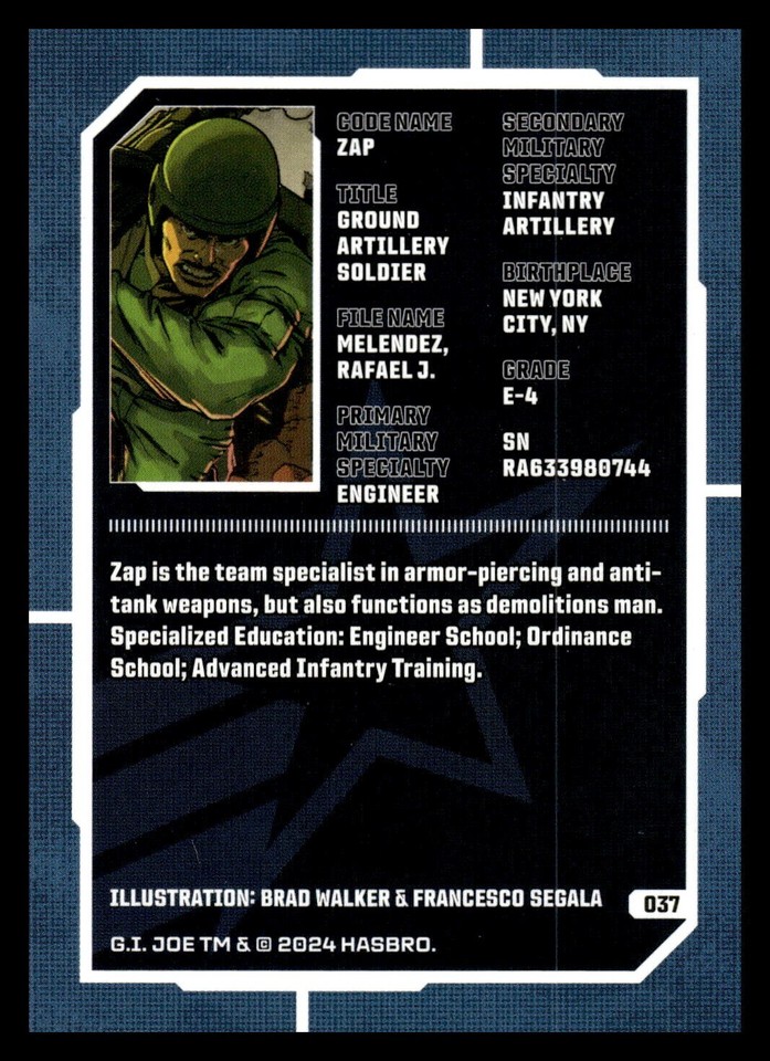 G.I. Joe: Zap A Real American Hero Compendium Set Trading Card 037 | eBay