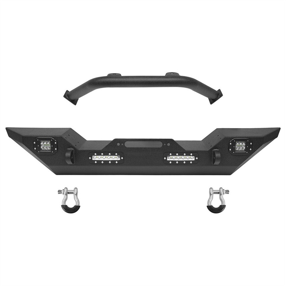 Offroad Steel Front Bumper / Rear Back Bumper Fit For 2007-2018 Jeep ...