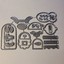 Characters on tags metal cutting die set Card Making Scrapbooking Gift ...