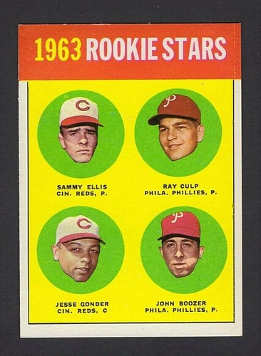 Sammy Ellis / Ray Culp / Jesse Gonder / Boozer 1963 Topps Rookie Stars ...