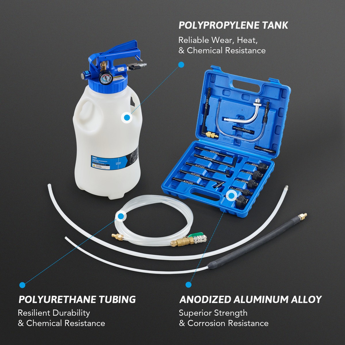 Pneumatic Fluid Transfer Pump 3 Liter With 8 Adapters Prokomon 3L ...