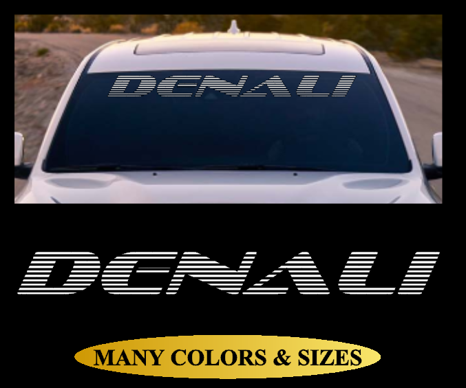 Windshield Vinyl Decal Sticker Sign Truck Sticker DENALI Fits GMC ...
