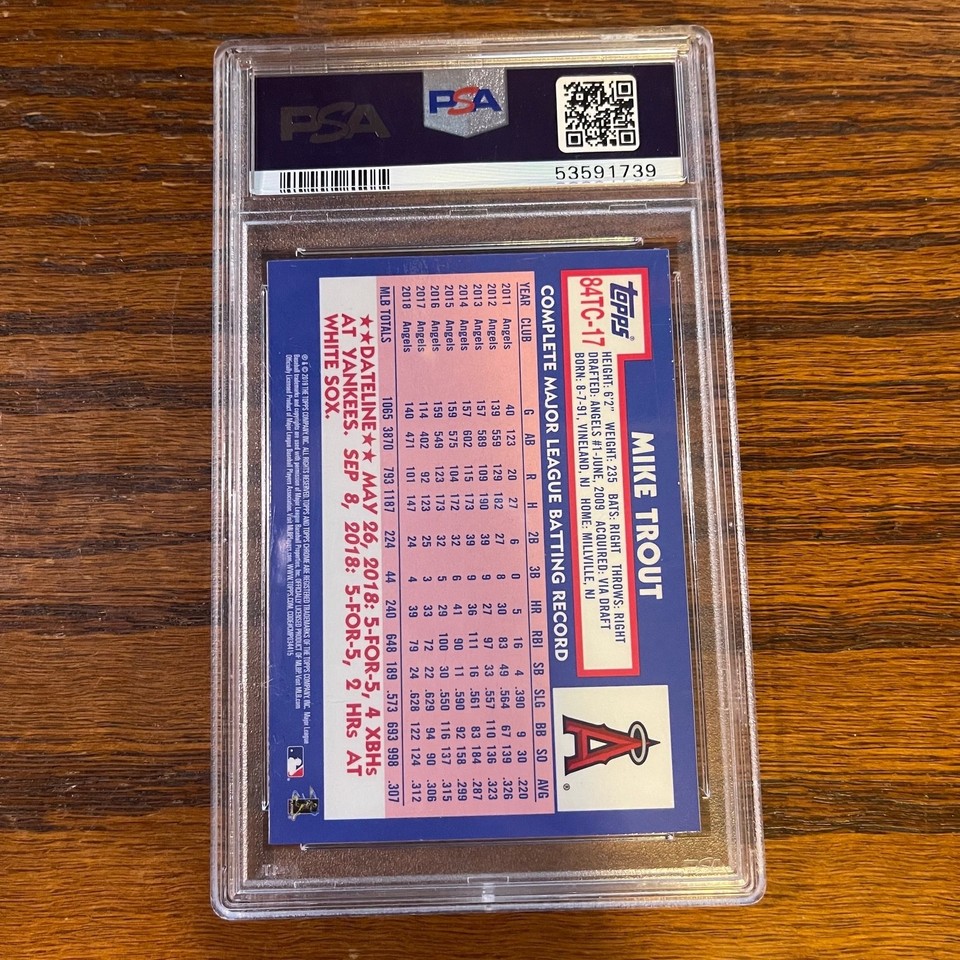 Mike Trout 2019 Topps Chrome #17 1984 Topps Baseball Variant Anaheim ...
