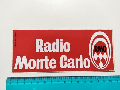 Adhesive Radio Monte Carlo RMC Sticker Autocollant Retro Vintage 80s ...