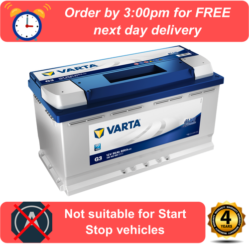 VARTA BLUE G3 019 type Battery Volkswagen Transporter 2.5 TDi PD T5 ...