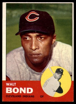1963 Topps #493 Walt Bond Excellent+ Indians | eBay