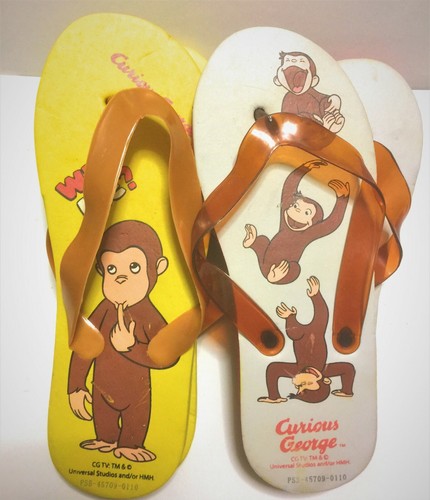 Curious George Kids Flip Flops Slippers | eBay